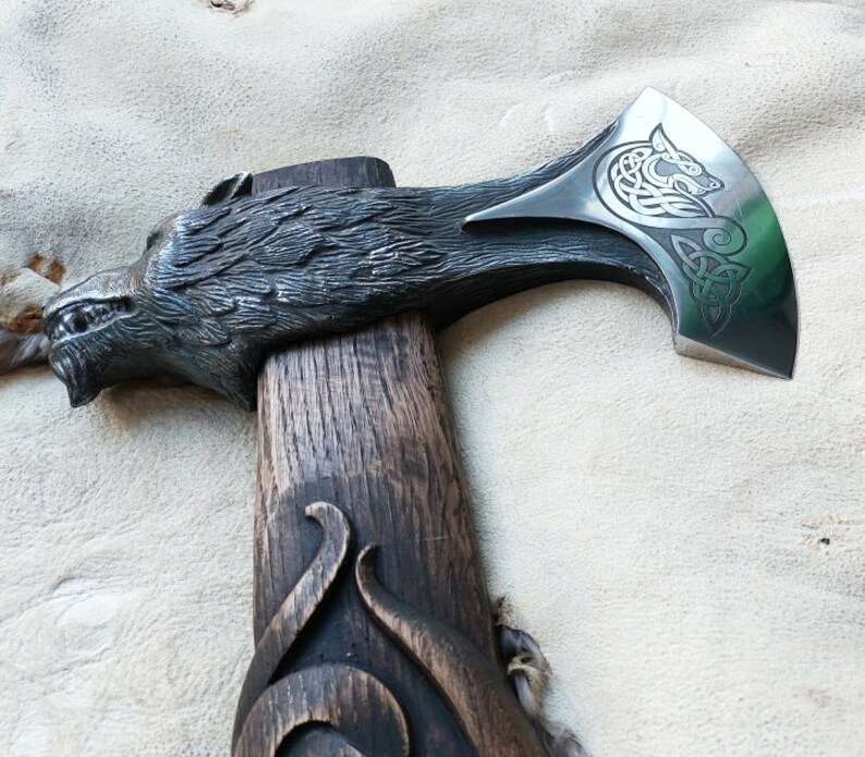 Wolf Ax Gift for Men, Best Choice, Stylish Handmade Ax, Collectible ...