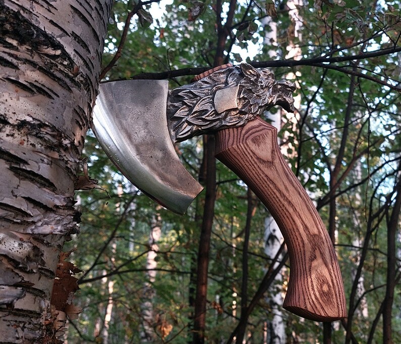 Gift for a Man Ax Wolf Fenrir Fist Great Gift for Survival in the Wild ...