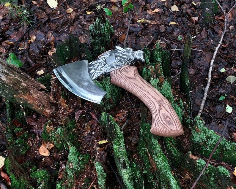 Gift for a Man Ax Wolf Fenrir Fist Great Gift for Survival in the Wild ...