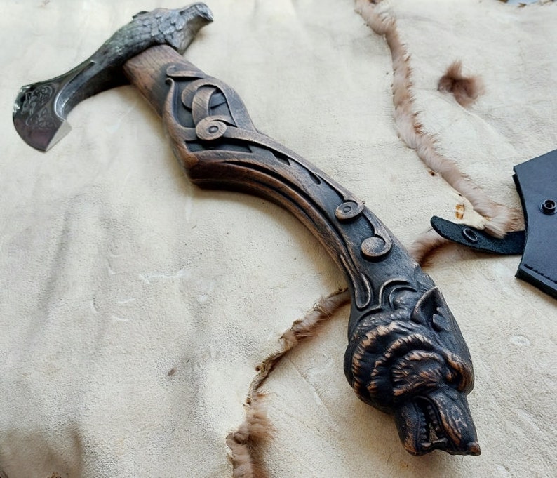 Wolf Ax Gift for Men, Best Choice, Stylish Handmade Ax, Collectible ...