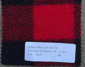 Wool Buffalo Plaid Fabric - Etsy