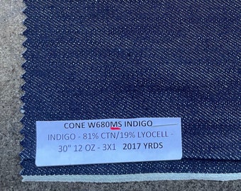 Indigo Cone USA Red Selvedge Denim 12 Oz Heavyweight Raw Denim Fabric ...