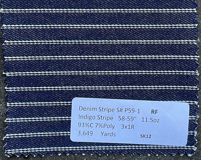 Korean Indigo Slub Stretch Denim Fabric by the Yard 9 Oz 52-54 - Etsy