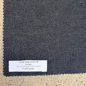 Cone Indigo Denim 14.75/15 Oz Fabric 3 Yards Indigo Jean Fabric 100% ...
