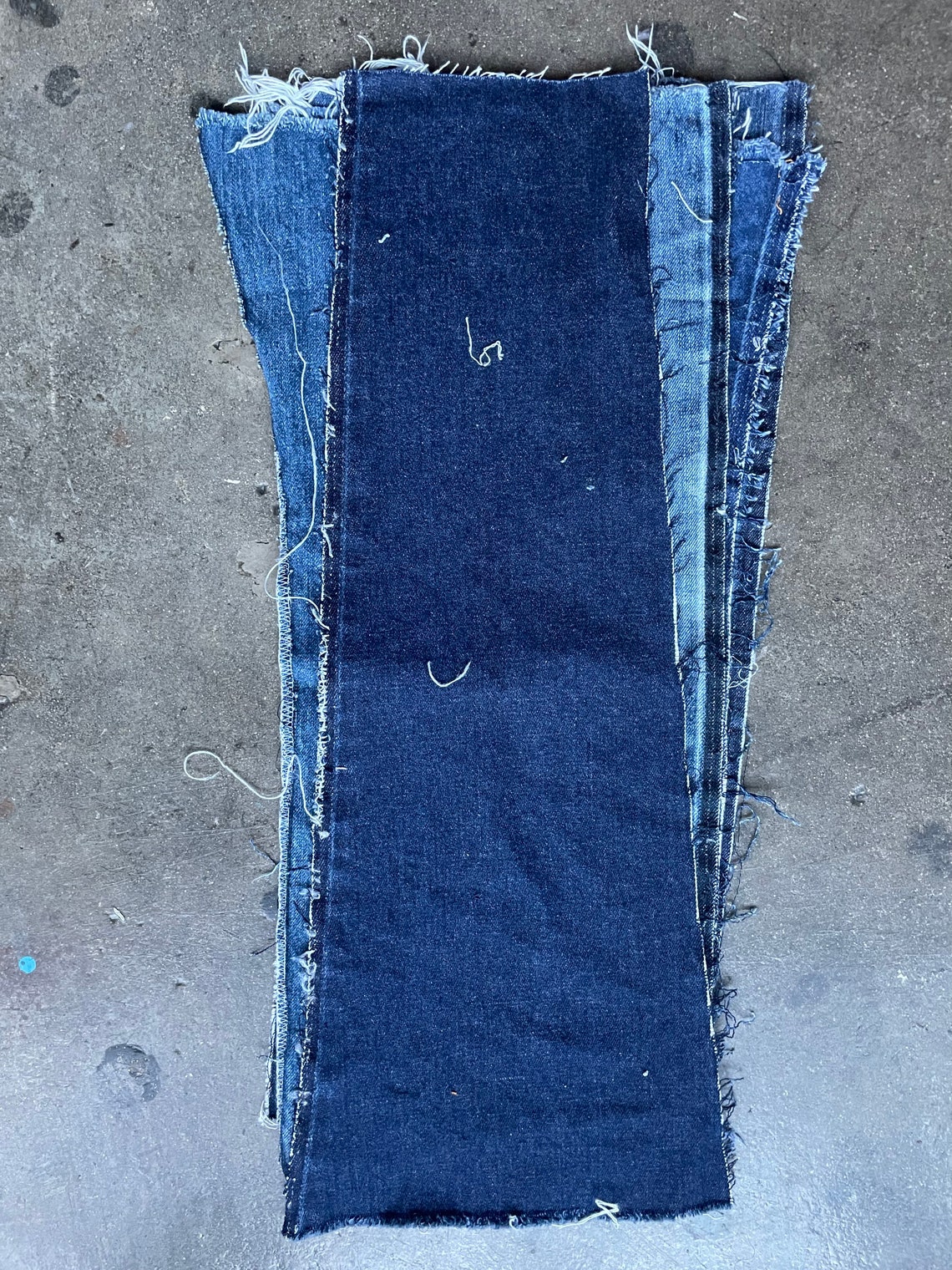 Blue Denim Scrap Fabric Bundle Vintage Denim Scrap Bundle - Etsy