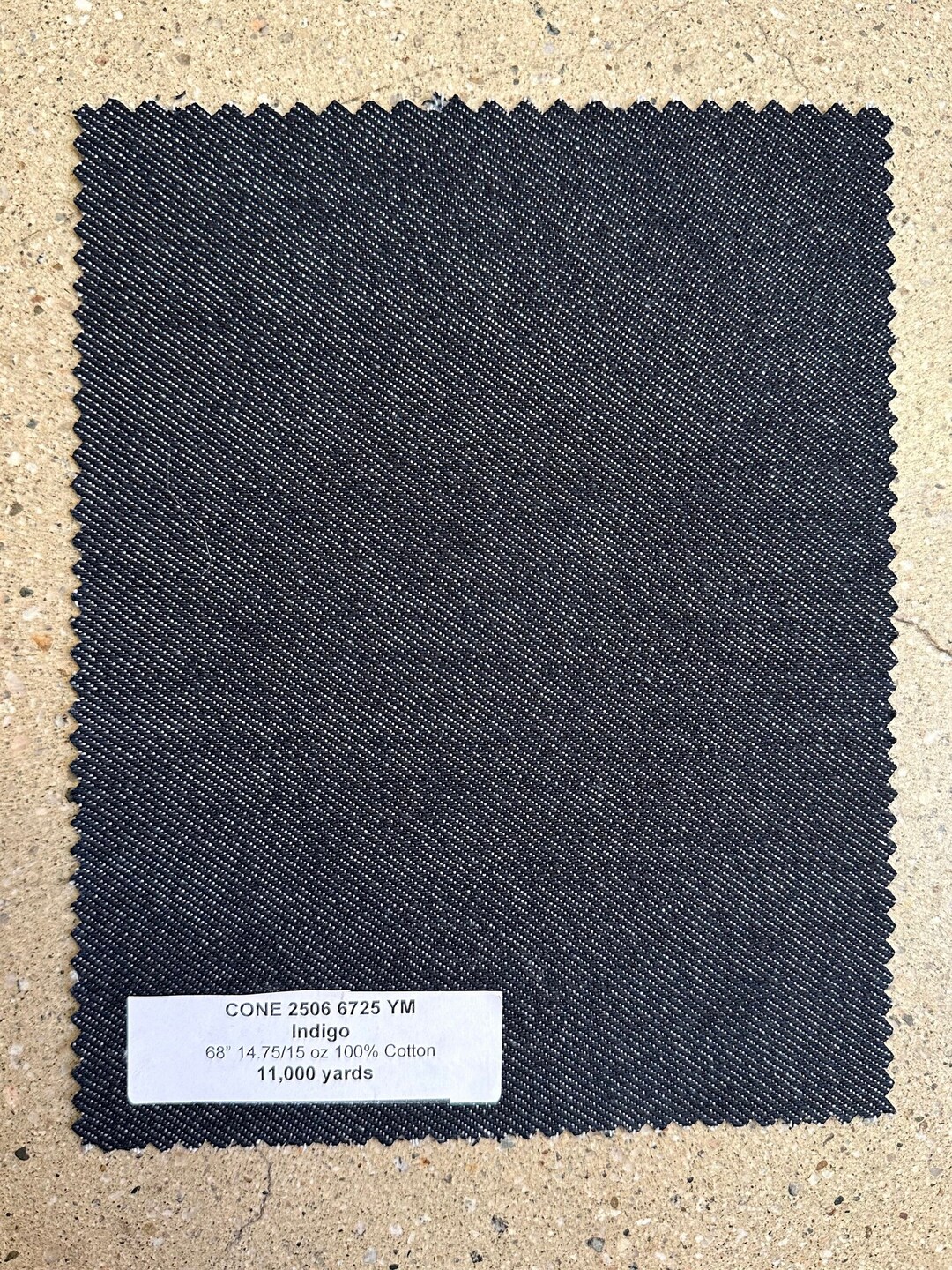 Cone Indigo Denim 14.75/15 Oz Fabric 3 Yards Indigo Jean Fabric 100% ...