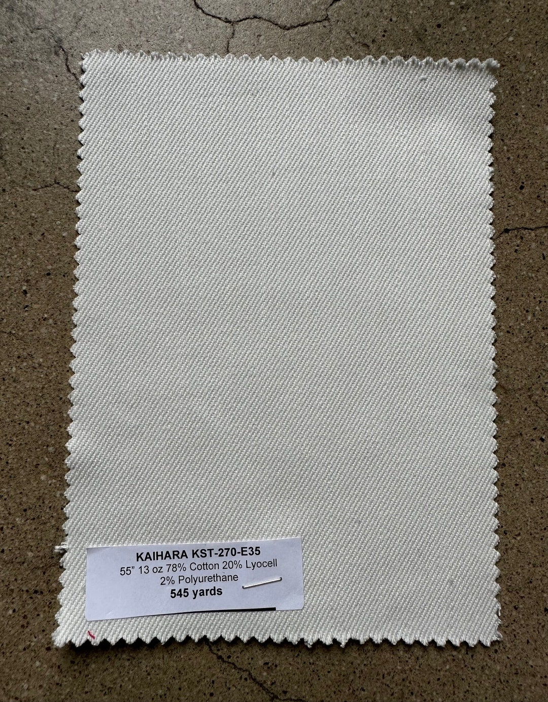 3 Yards White Japanese Bull Denim PFD Fabric by the Yard 13 Oz 78 ...