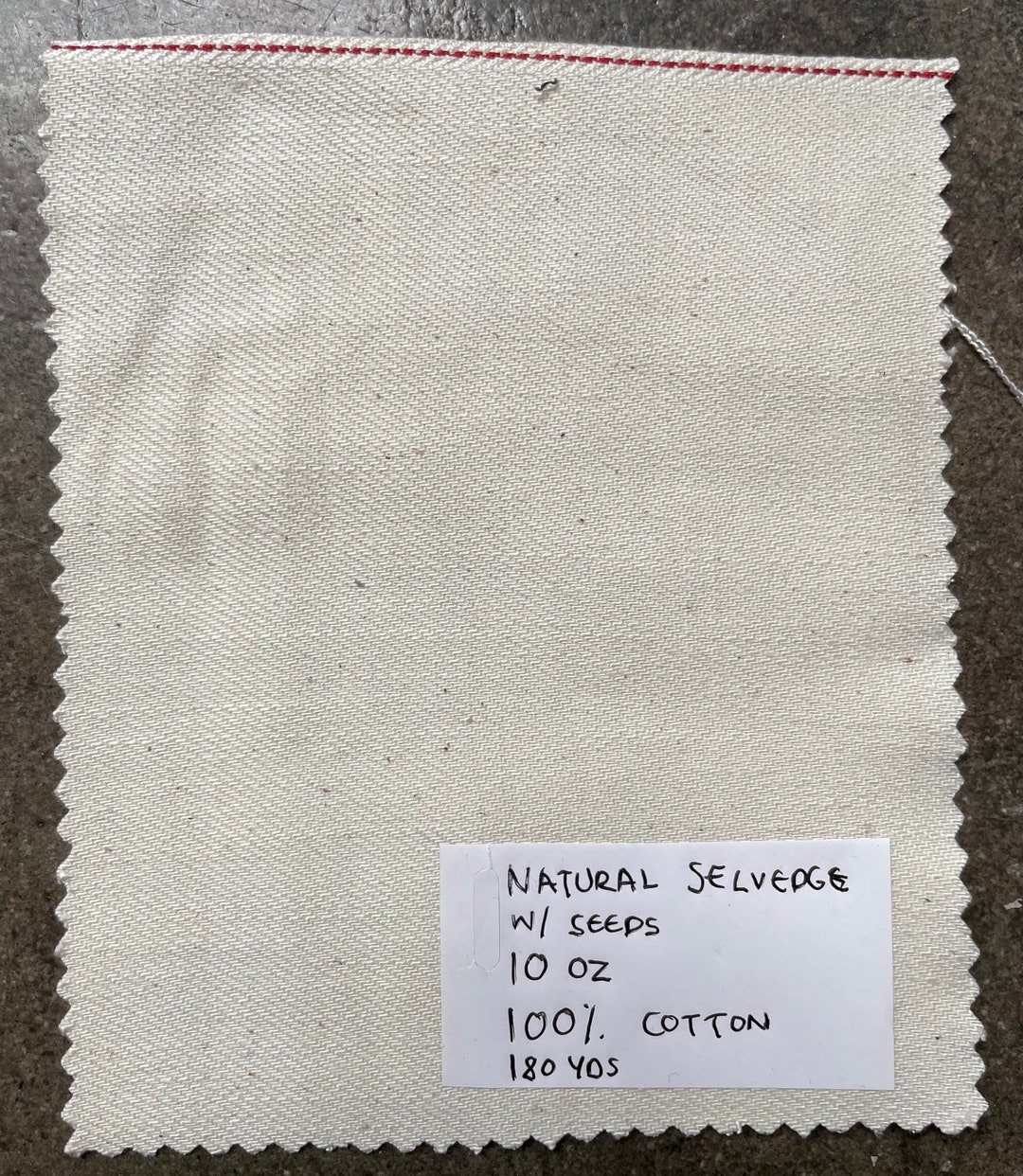 3 YARDS Natural Salvage Denim Fabric With Seeds Fabric by the Yard 100 ...