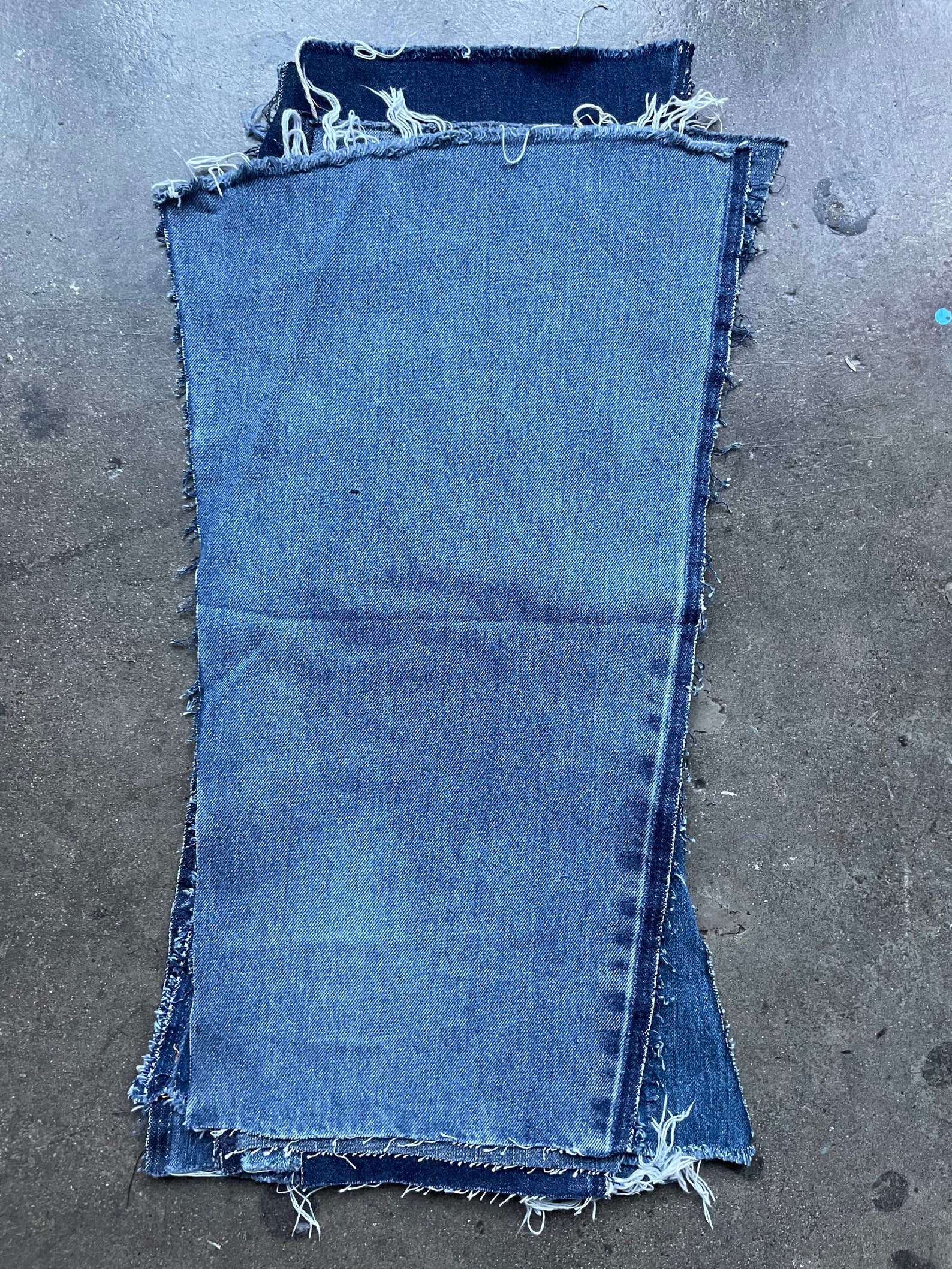 Blue Denim Scrap Fabric Bundle Vintage Denim Scrap Bundle - Etsy