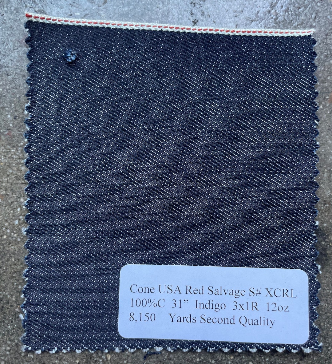 Indigo Cone USA Red Selvedge Denim: 12 Oz Raw Fabric - Etsy