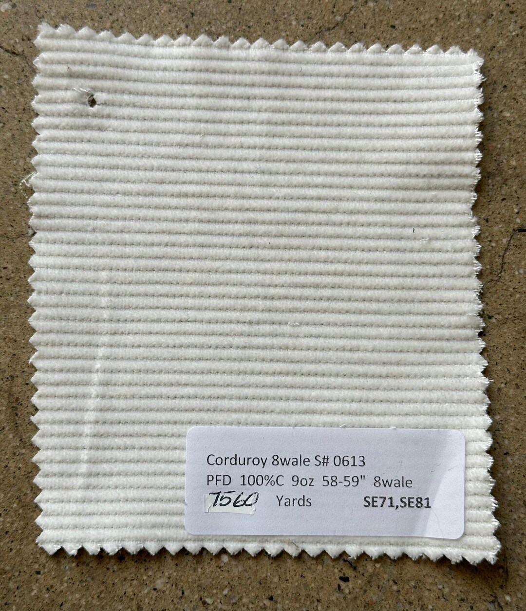 3 Yards 8 Wale PFD Corduroy Valencia Lycra 58-59" 9 Oz 100% Cotton ...