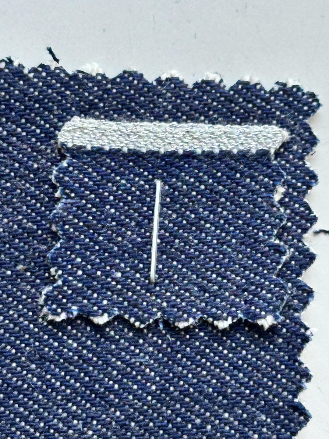 Cone Silver Metalic Selvedge Indigo Denim Fabric 3 Yards 100% Cotton ...