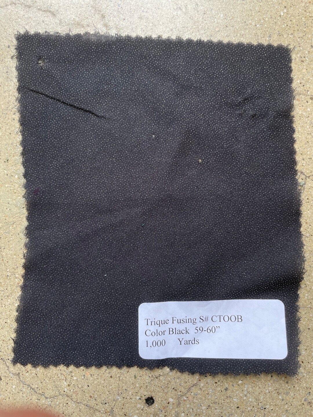 3 Yards Tricot Black Fusing Fabric Interfacing 60" - Etsy