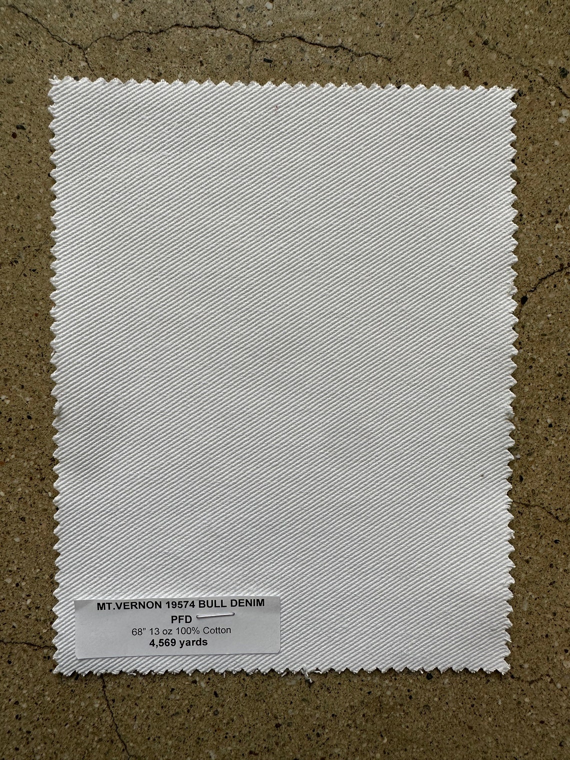 White American Bull Denim USA PFD Fabric 3 YARDS 13 Oz 100% Cotton 68 ...