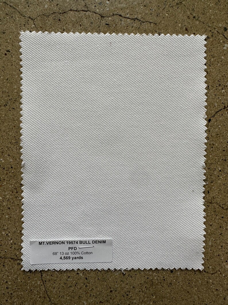 White American Bull Denim USA PFD Fabric 3 YARDS 13 Oz 100% Cotton 68 ...