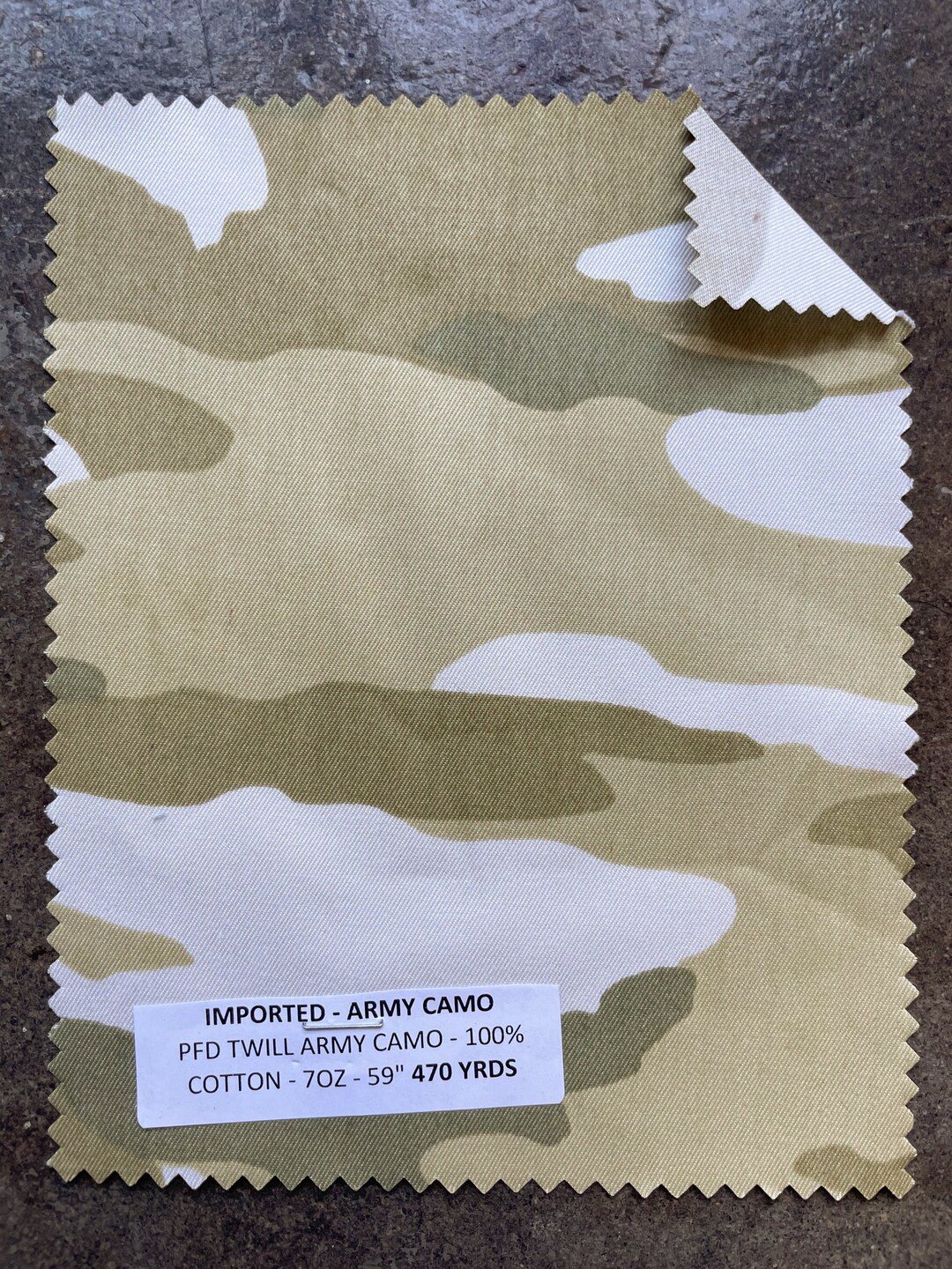 PFD Army Camo Twill 7 Oz Fabric 3 YARDS 100% Cotton 59" - Etsy