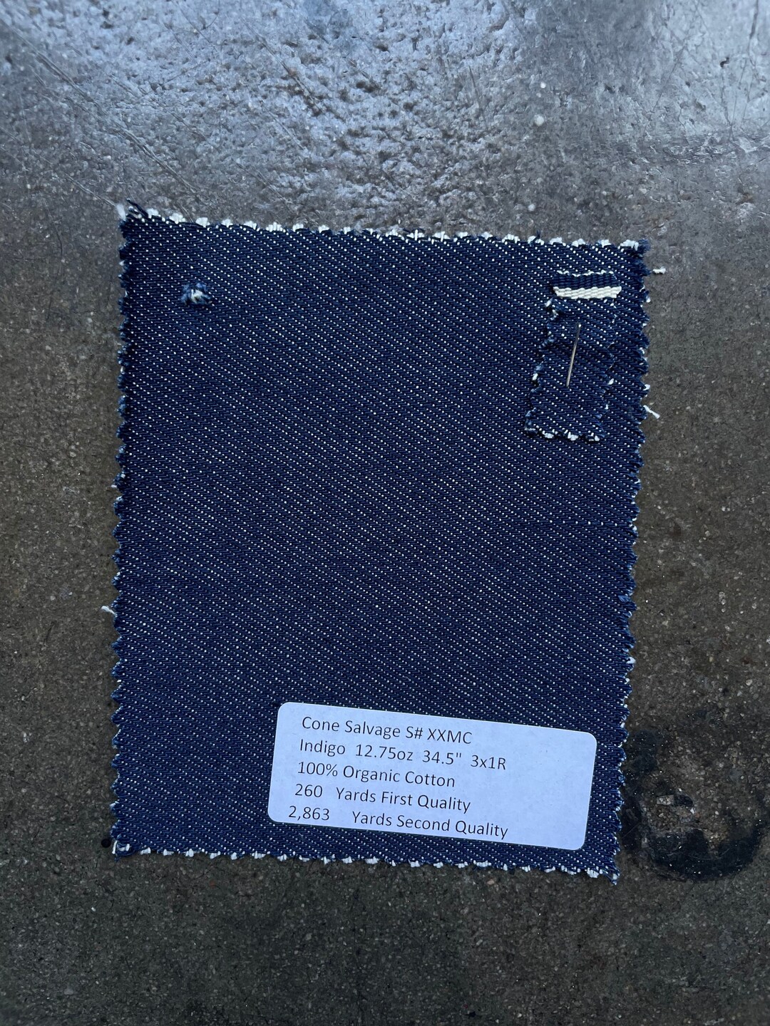 Indigo Cone USA Salvage Denim 12.75 Oz Heavyweight Raw Denim Fabric by ...