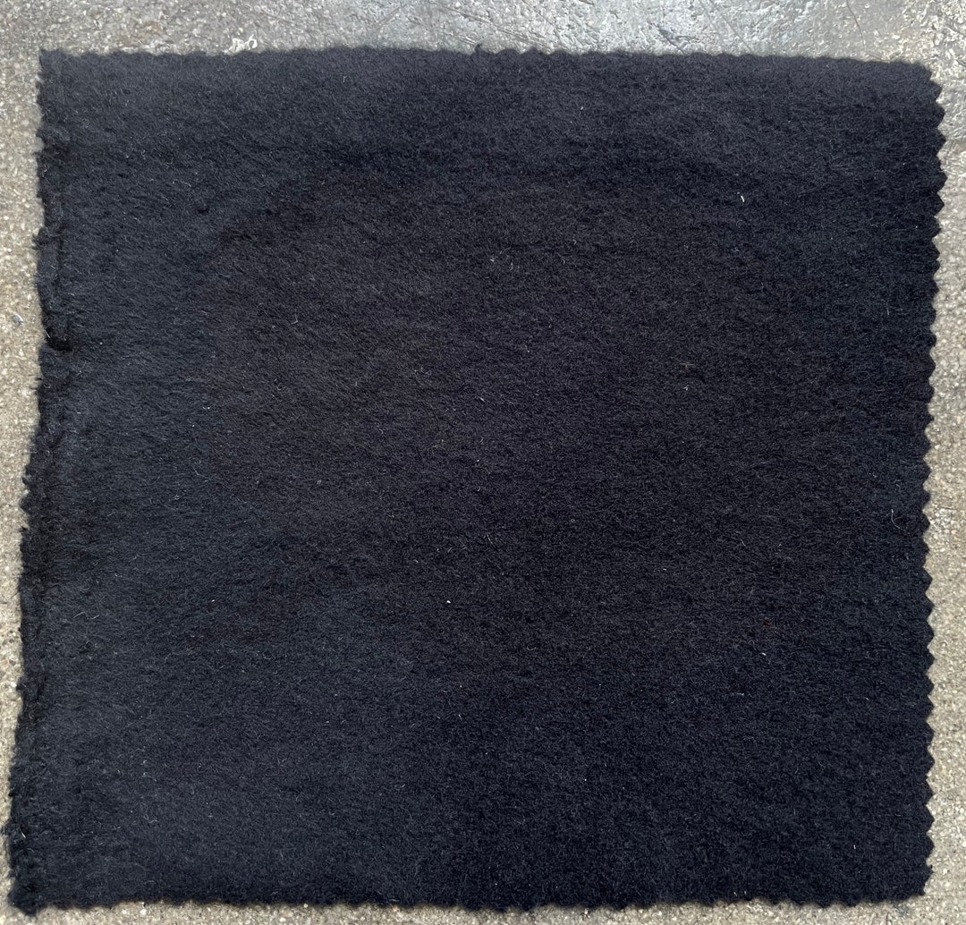 SWATCH Black Fleece Knit Fabric 21 Oz Brushed French Terry American ...