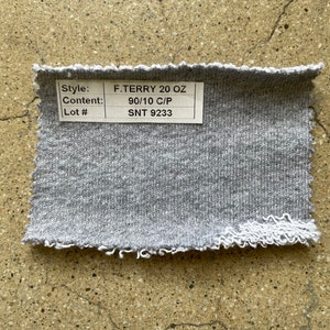 Heavy Weight French Terry Fabric by the Roll 100% Cotton / Cotton Poly ...