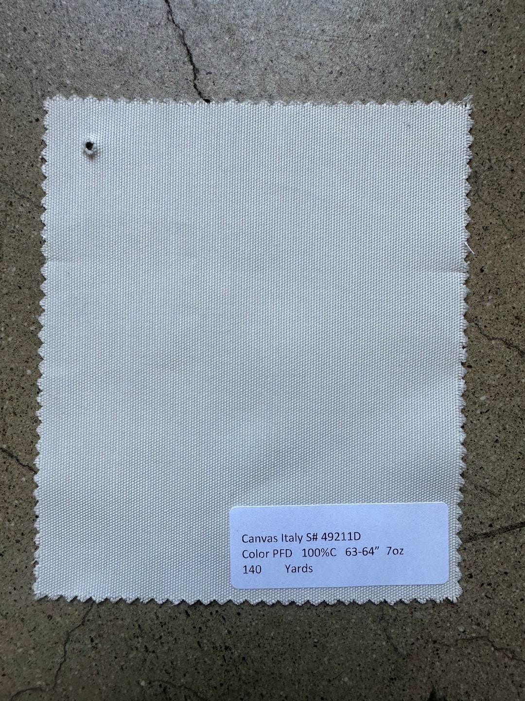 3 Yards Italian Canvas Fabric PFD 100% Cotton 63-64” 7 Oz - Etsy