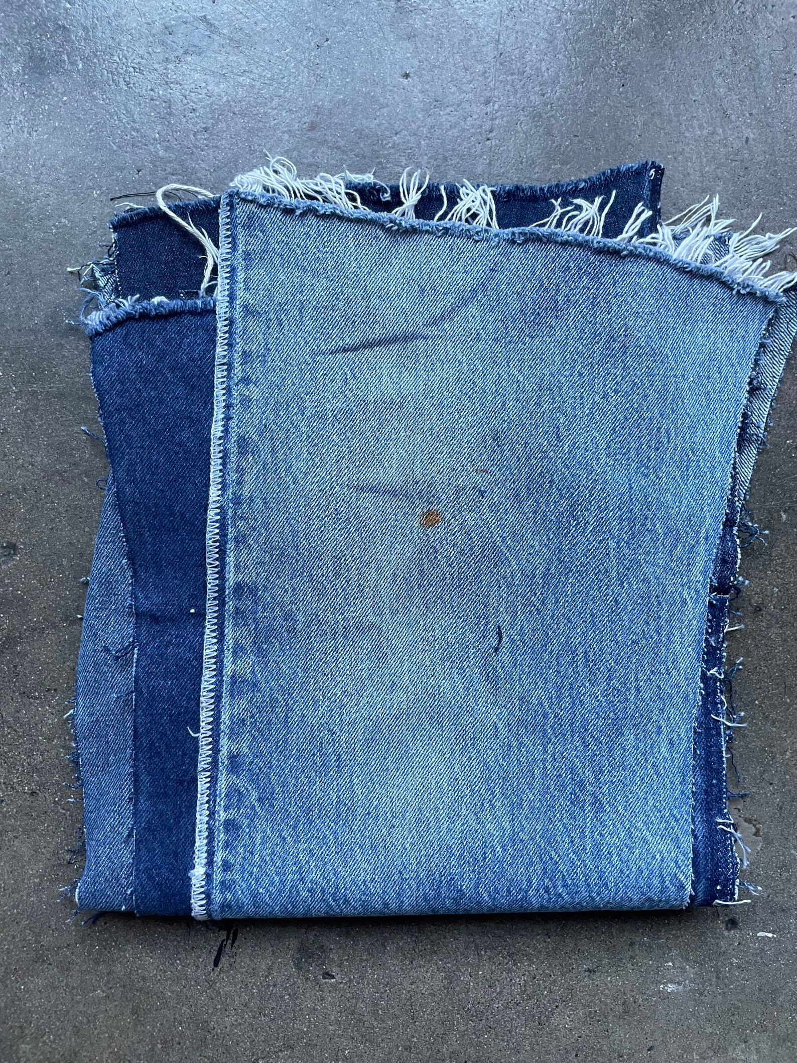 Blue Denim Scrap Fabric Bundle Vintage Denim Scrap Bundle - Etsy