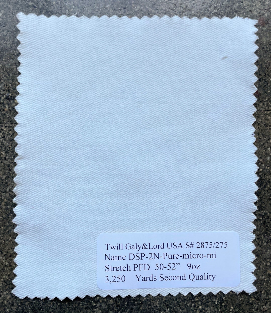 3 Yards White Twill American Fabric PFD Galy & Lord 9 Oz 50 in Width - Etsy