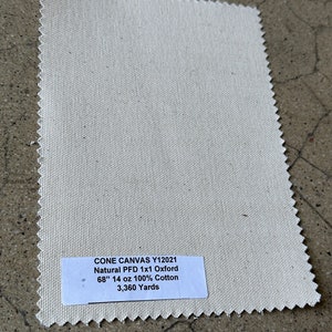 Cone Canvas PFD Natural Canvas Fabric 3 Yards 100% Cotton 14oz 68” - Etsy