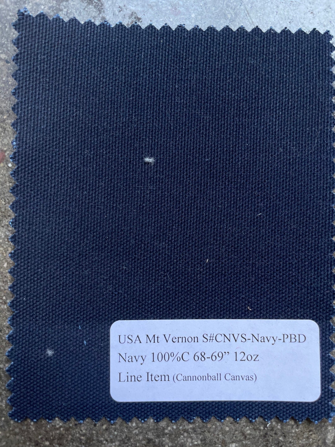 3 Yards USA Made Navy Canvas Canvas Fabric 100% Cotton 12 Oz (68"-69 ...
