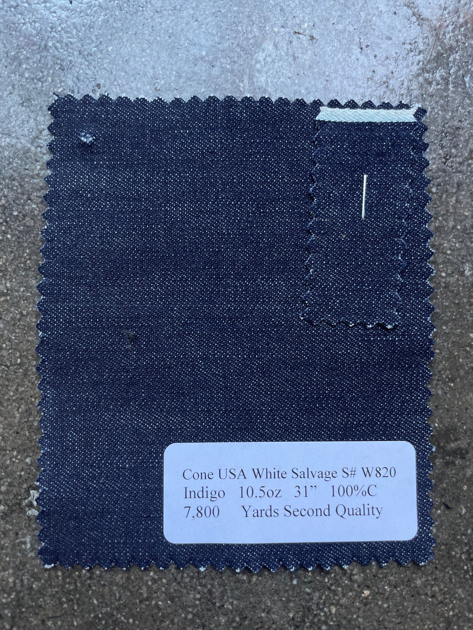 Cone USA White Selvedge Indigo Denim Fabric by the Yard 100% - Etsy