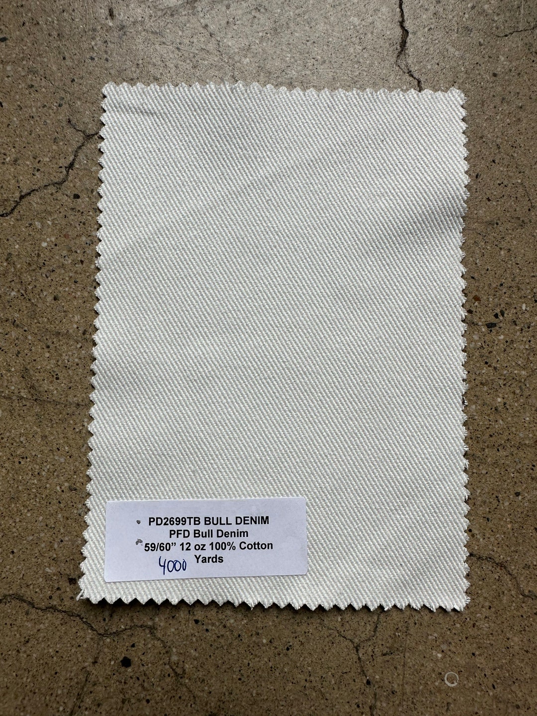 PFD Bull Denim Fabric 3 YARDS 12oz 100% Cotton 59/60" - Etsy