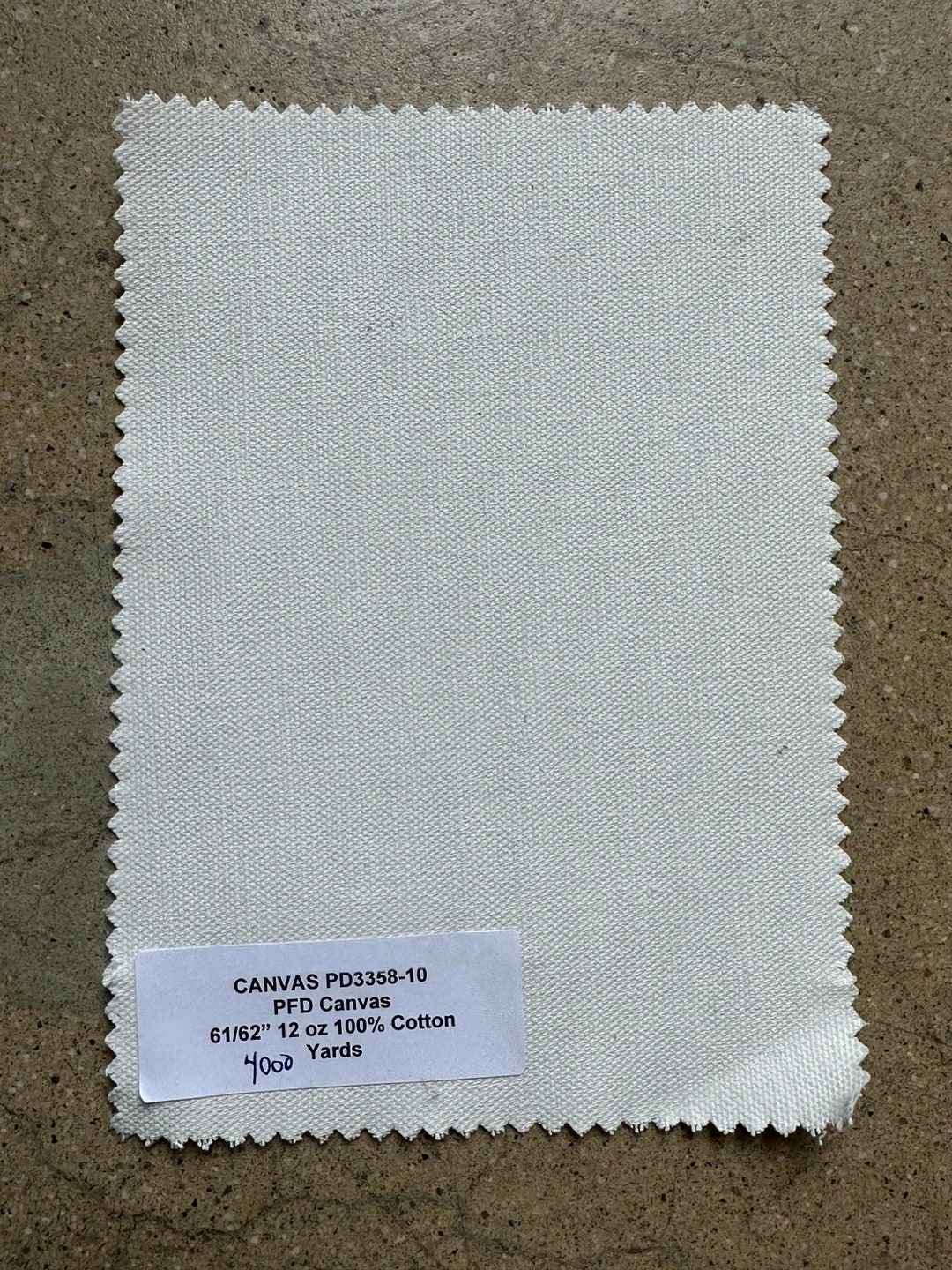 Canvas PFD Natural Canvas Fabric 3 Yards 100% Cotton 12 Oz 61” - Etsy