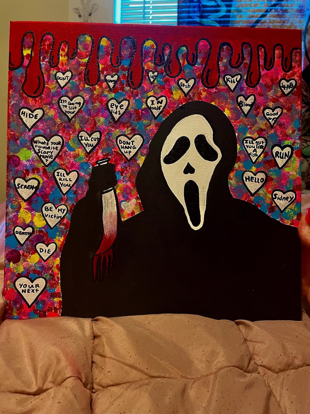 Ghostface Acrylic Canvas Painting - Etsy