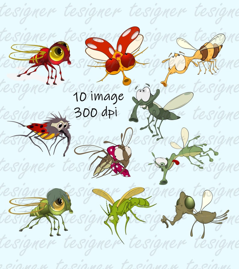 Animal Clip Art Mosquito Clipart Cute Animal Clip Art - Etsy