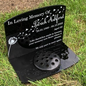 Dandelion Temporary Headstone, Temporary Headstone, Personalised ...