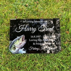 Temporary Headstone, Personalised Gravestone, Fishing, Fish, Gone ...