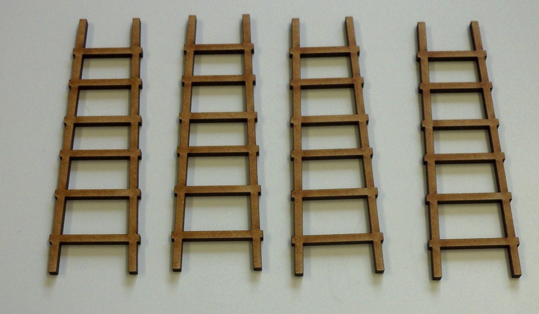 4 X Wooden Fairy Ladder Shapes Laser Cut MDF, Craft Blanks New Elf ...
