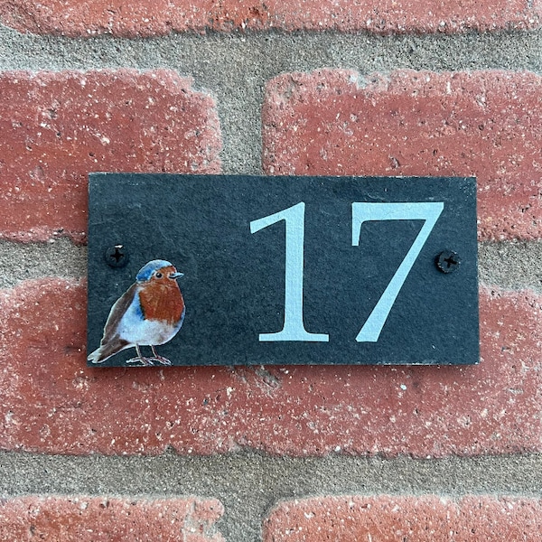 Name Plaque With Robin - Etsy UK