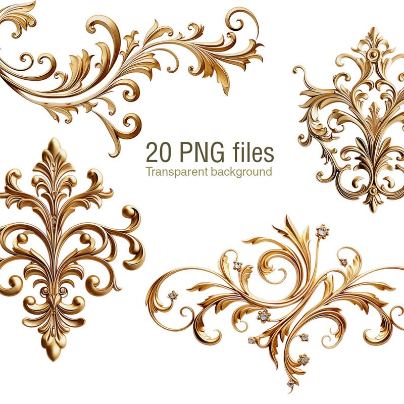 Ornate Brass Wall Scrolls - Etsy