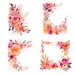Floral Frames Clip Art: Orange & Pink Flower Borders (PNG, JPG) - Etsy
