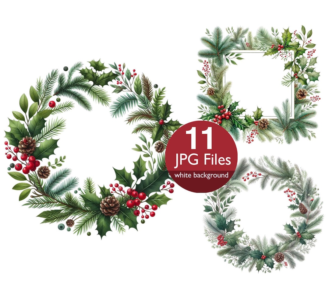 Christmas Frames Clip Art - JPG Festive Holiday Season Graphics ...