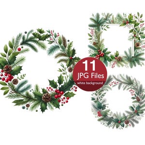 Christmas Frames Clip Art - JPG Festive Holiday Season Graphics ...