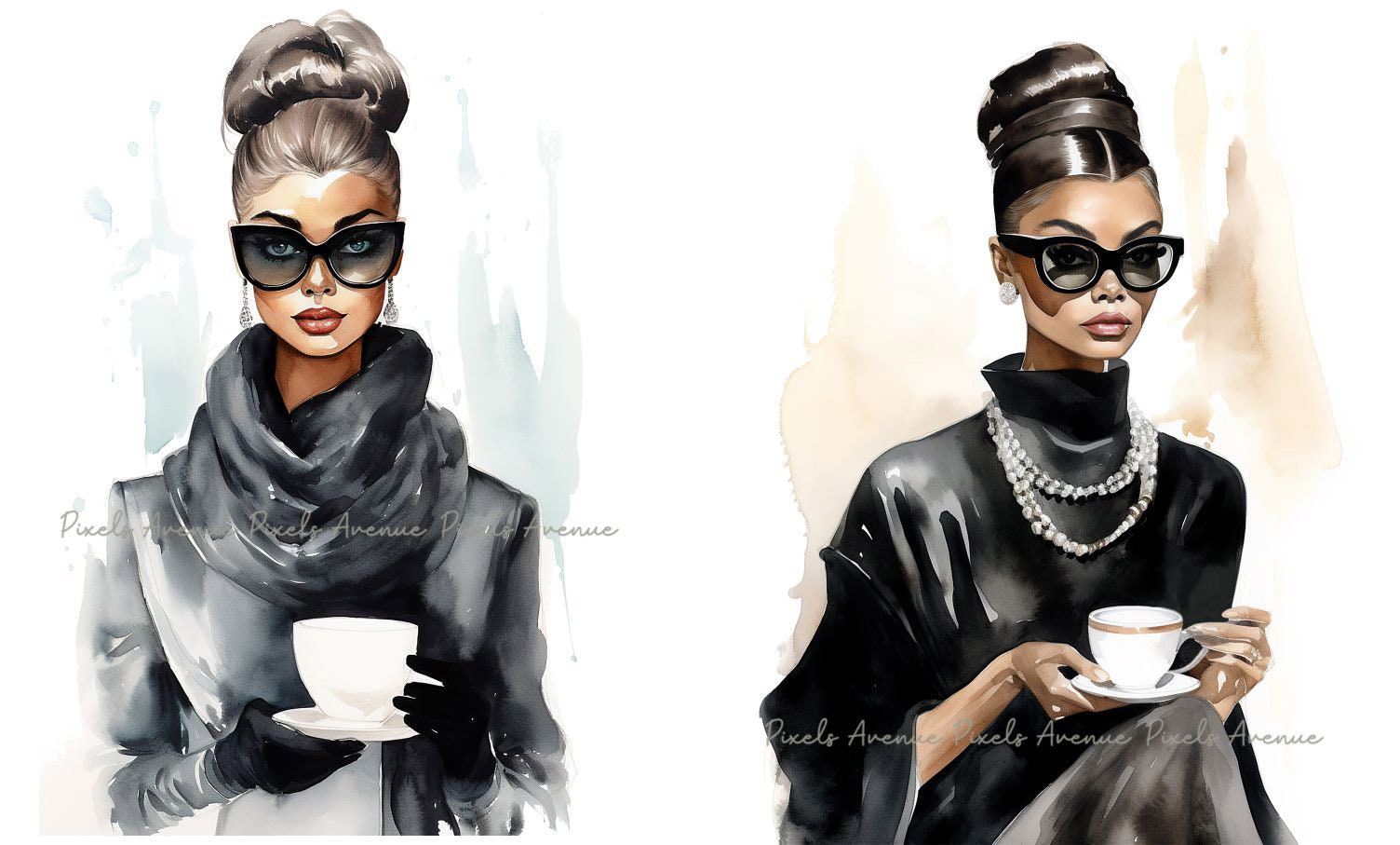 African American Little Black Dress Clip Art, JPG Fashion Girls, Black ...