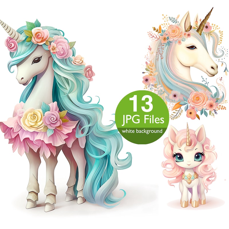 Unicorn Clip Art - Etsy