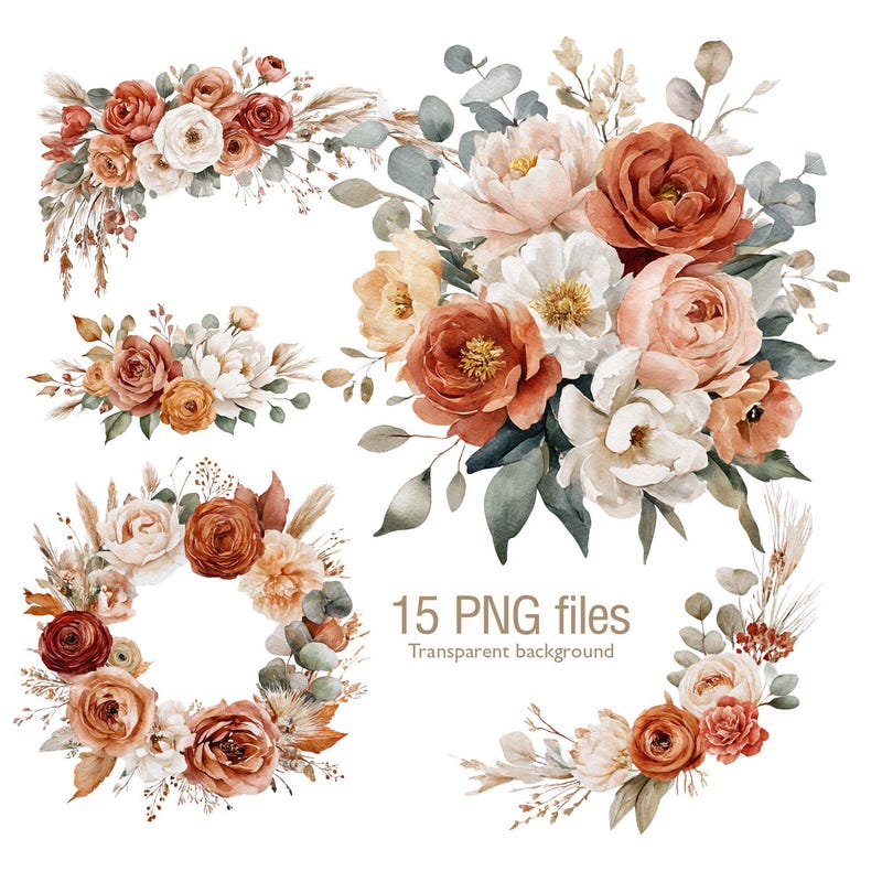 Bouquet Brown Flowers - Etsy