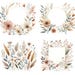 Boho Floral Frames Clip Art, JPG Frames and Borders Clipart, Neutral ...