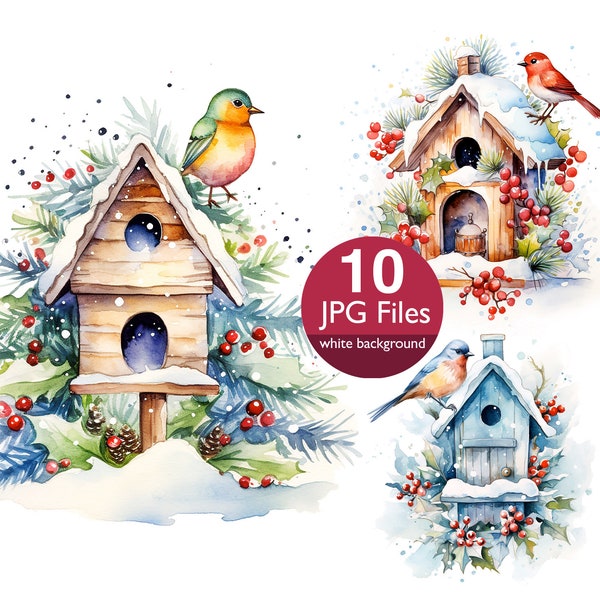 Christmas Birdhouse - Etsy