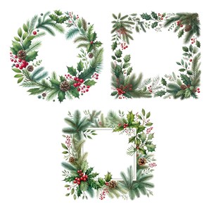 Christmas Frames Clip Art - JPG Festive Holiday Season Graphics ...
