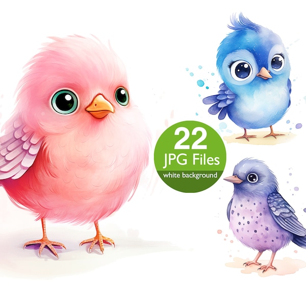 Cute Bird Clip Art - Etsy