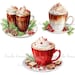 Christmas Clip Art, PNG Watercolor Hot Choco Drink Clipart, Chocolate ...