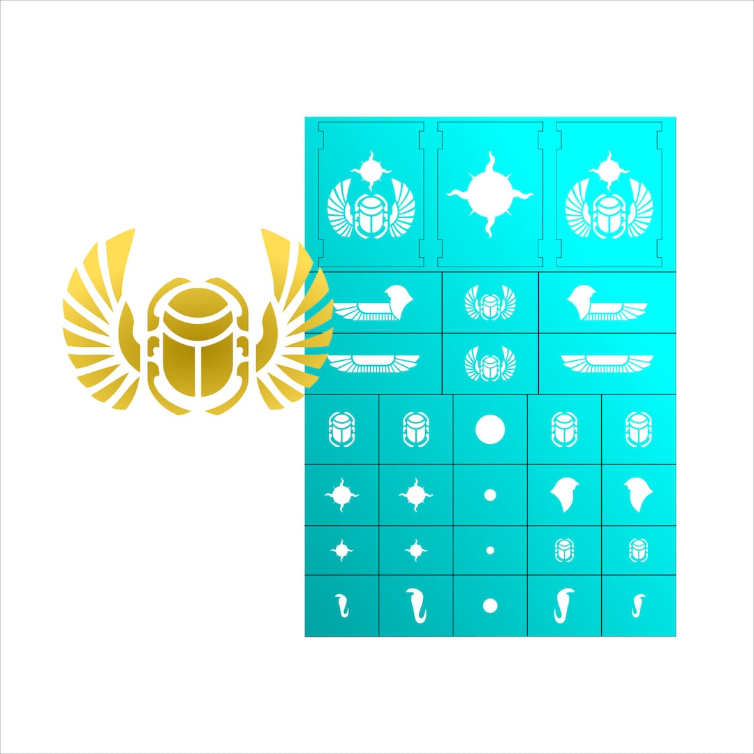 Scarab Legion Stencil for Miniature Wargame Painting - Etsy